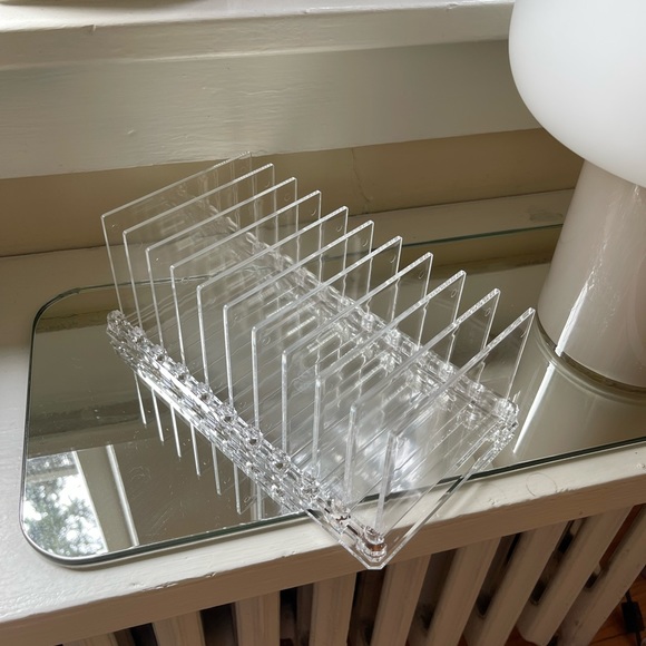 Vintage | Storage & Organization | Clear Lucite Desk Divider Rack ...